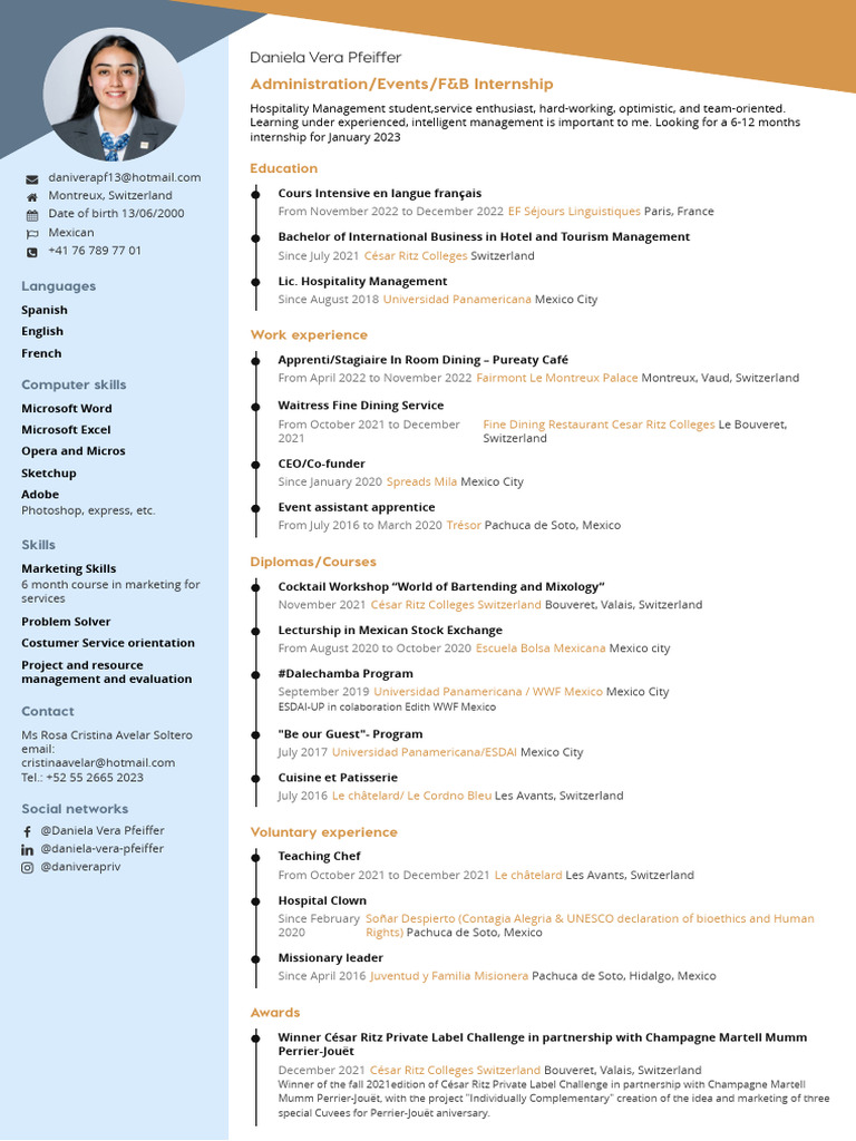 CV - 2022-11-11 - Daniela - Vera Pfeiffer | PDF