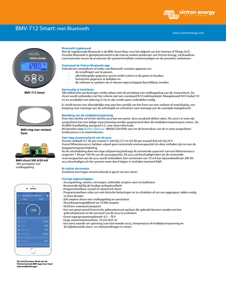 Datasheet BMV 712 Smart NL | PDF