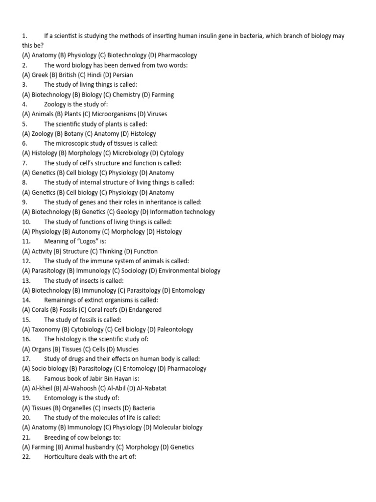 Mcqs Biology Ix | PDF | Meiosis | Mitosis