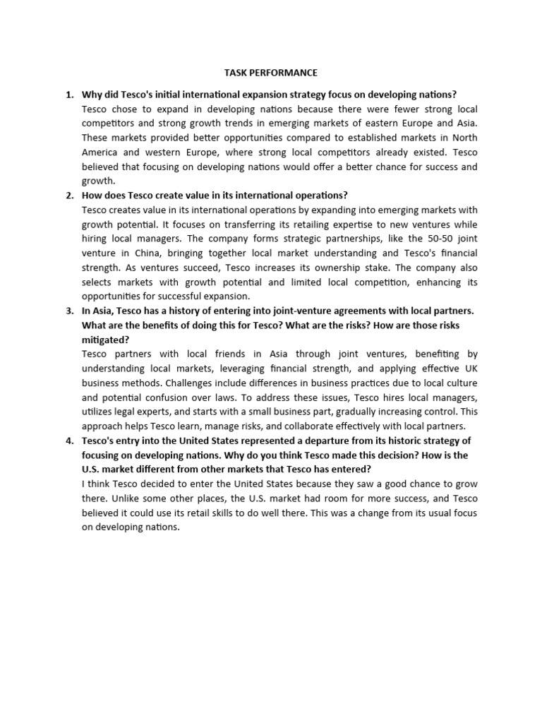 Task Performance | PDF