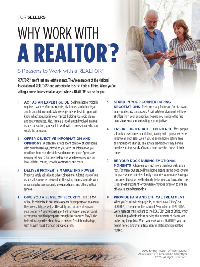 Why Work With A Realtor | PDF | Sales | Financial Markets
