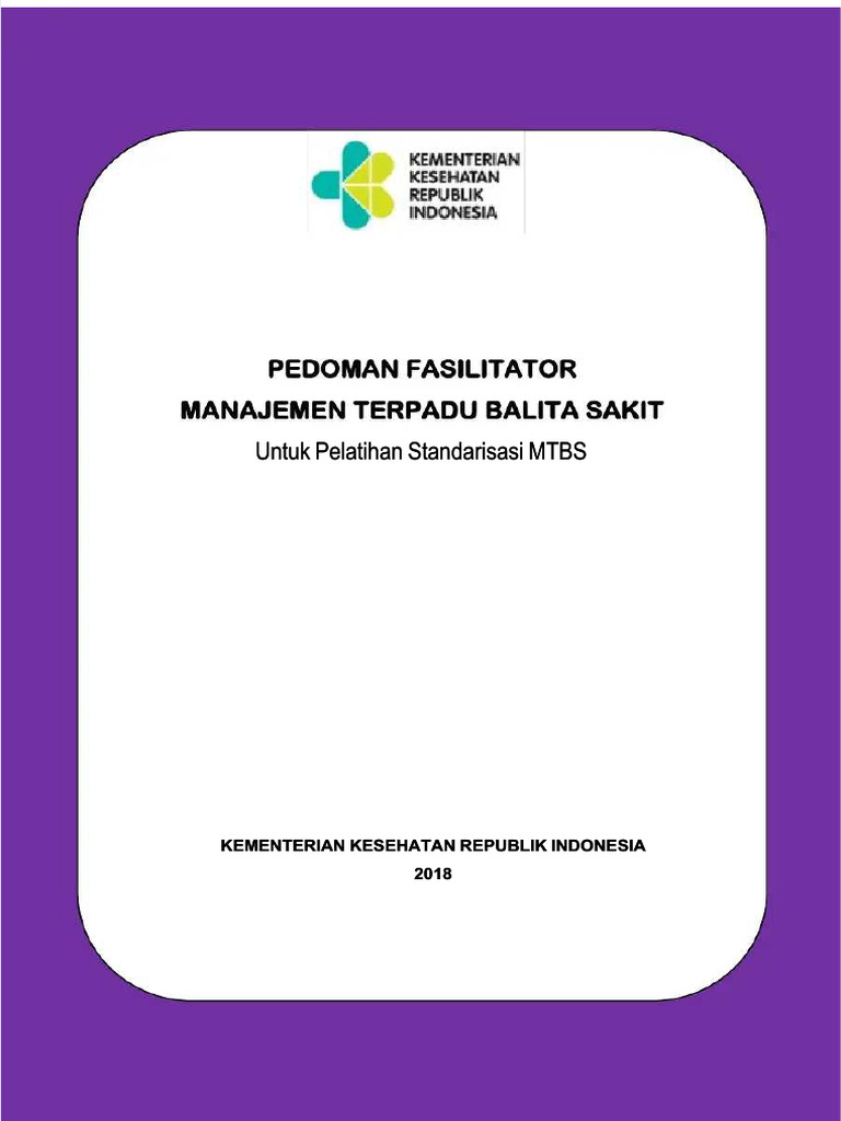 PDF Pedoman Fasilitator Mtbs New Compress | PDF