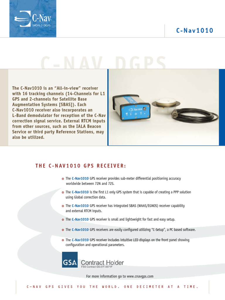 CNav 1010 | PDF | Global Positioning System | Computer Engineering