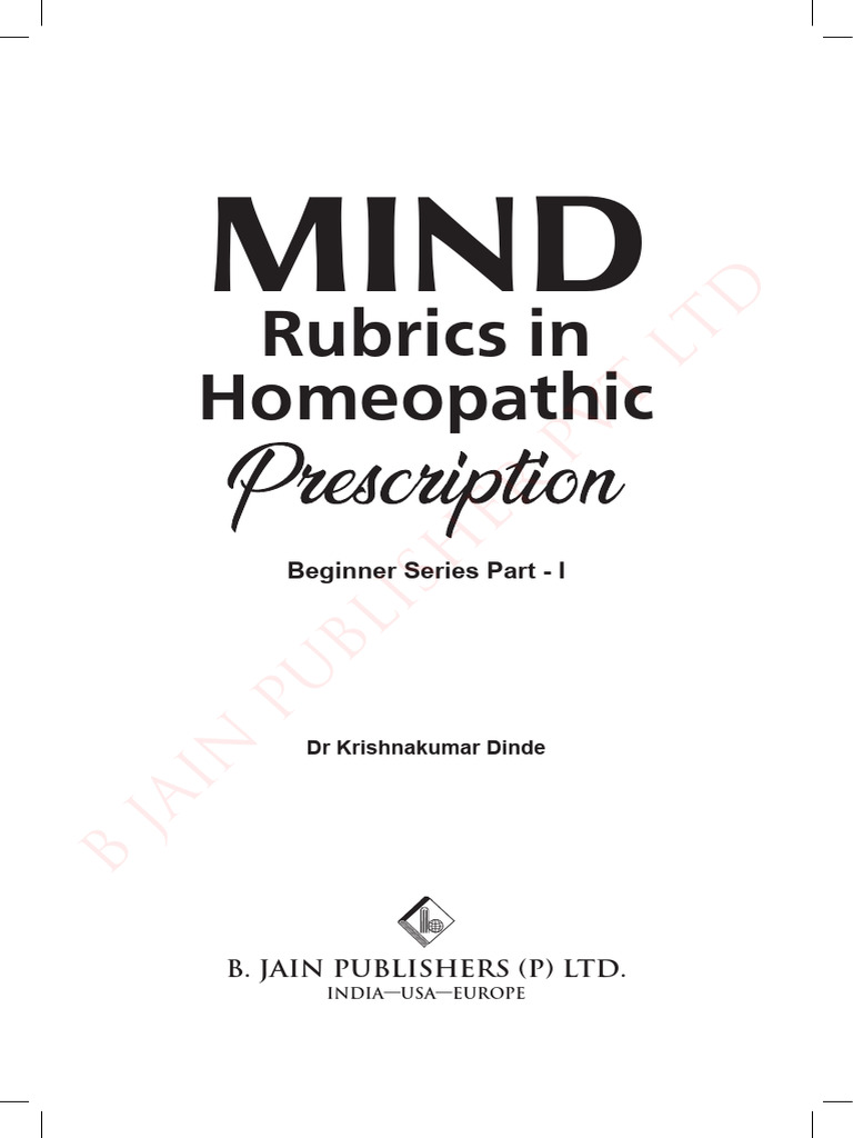 Rubrics in Homeopathic: PVT LTD | PDF | Homeopathy | Adaptation
