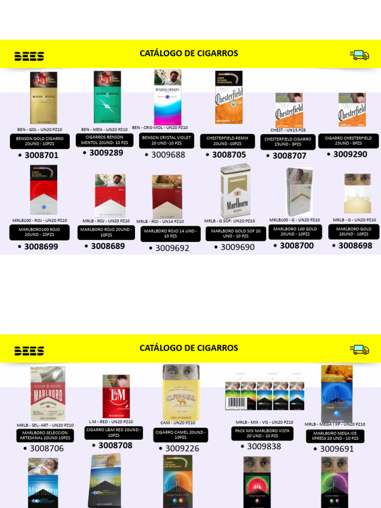 Catalogo Cigarros 01-22 | PDF