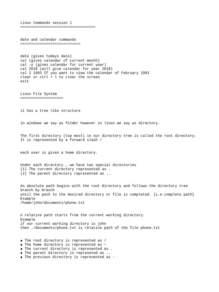 Linux Command Part 1 Pdf
