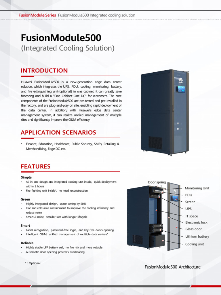 Fusion Module 500 Integrated Cooling Solution | PDF