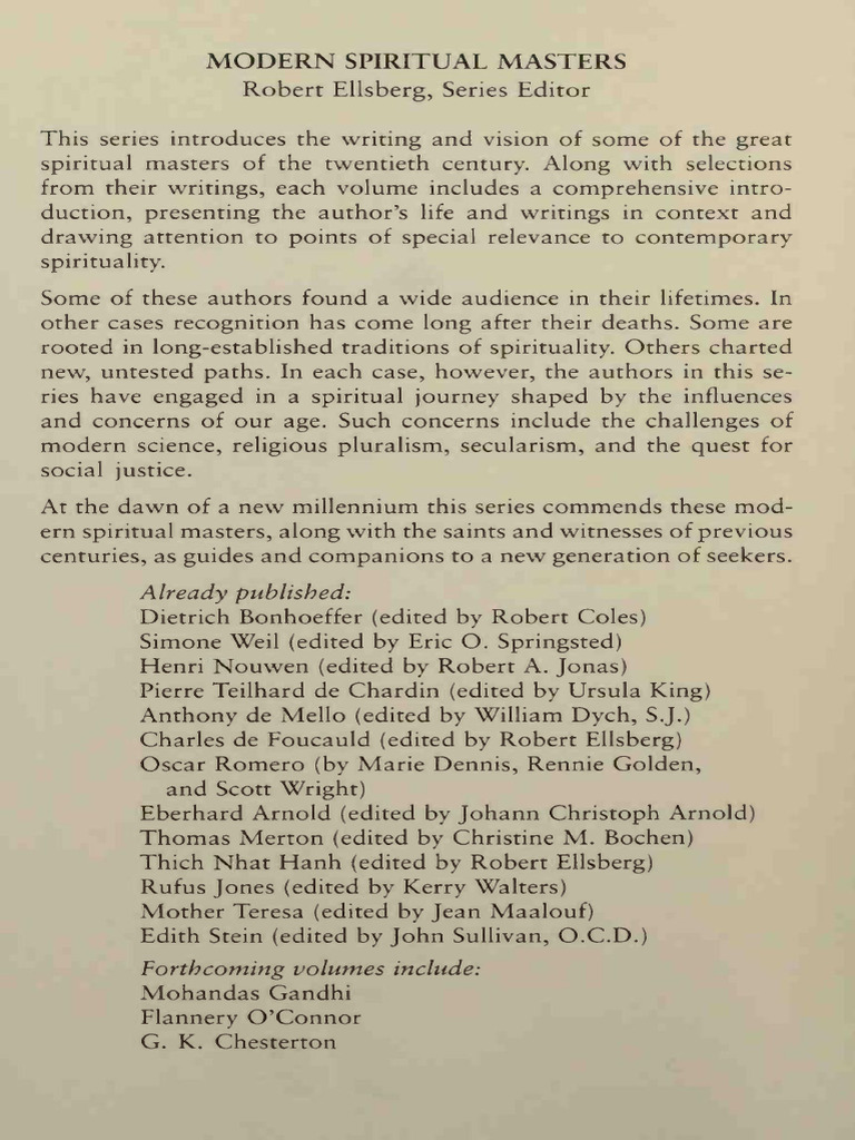 John Main - Essential Writings - Main, John, O.S.B Freeman, Laur | PDF