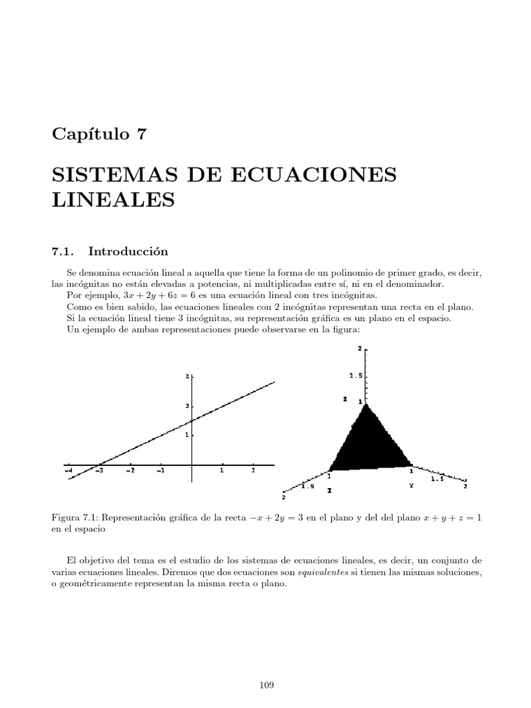 Sistemas de Ecuaciones Lineales | PDF