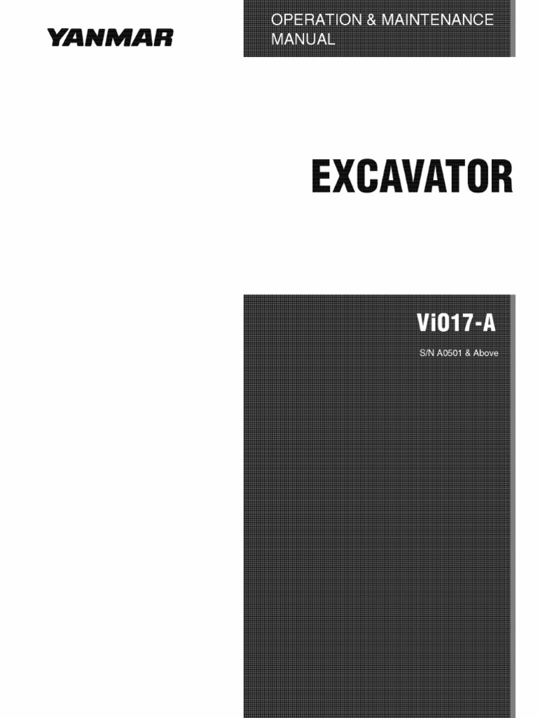 Mini Excavator VIO17 PR | PDF