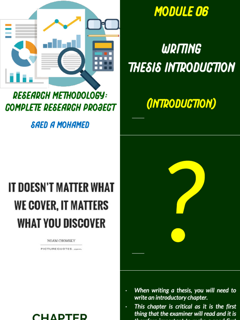 Module 06 Writing Thesis Introduction | PDF