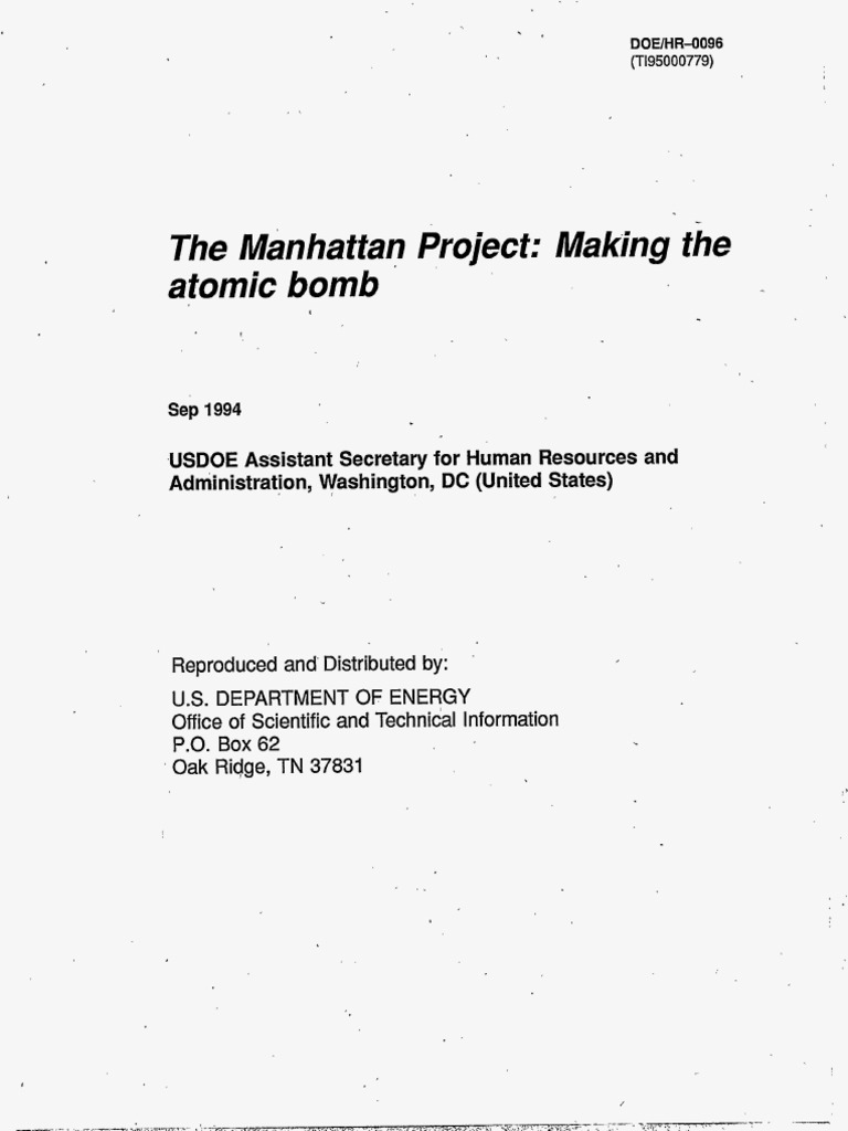 The Manhattan Project: Making The Atomic Bomb | PDF | Nuclear Fission ...