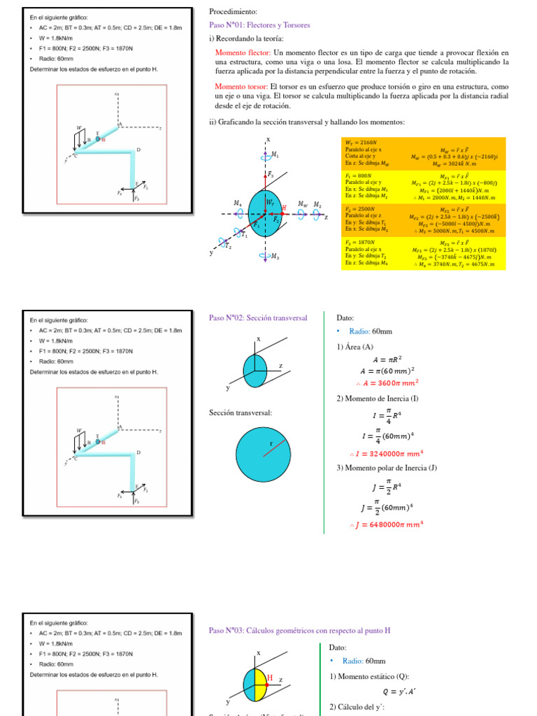 Problema N°01 CARGAS COMBINADAS | PDF