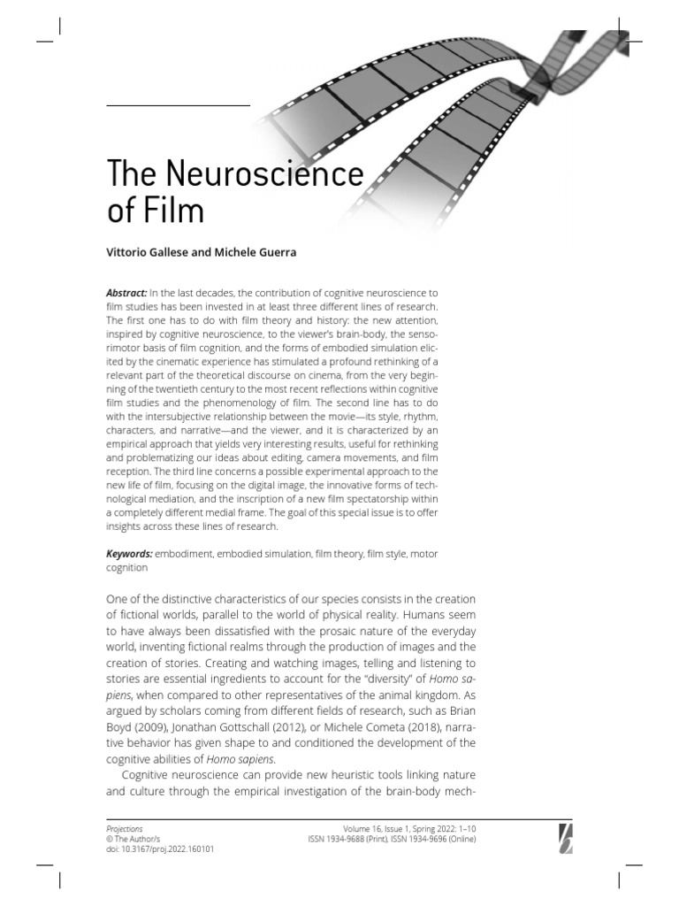The Neuroscience of Film | PDF | Embodied Cognition | Perception
