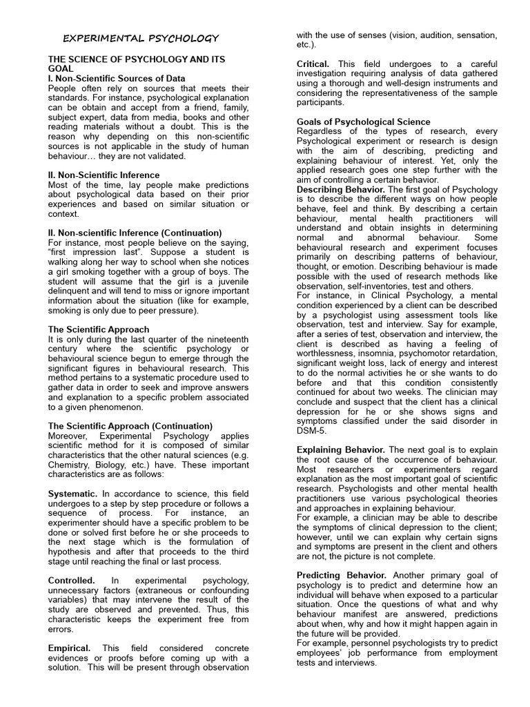Understanding Experimental Psychology | PDF | Validity (Statistics ...