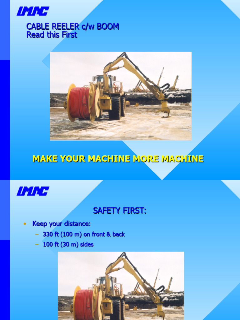 Cable Reeler and Layout Boom Safety Guide | PDF