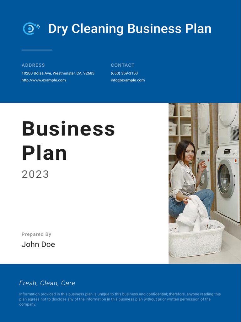 Comprehensive Dry Cleaning Business Plan | PDF | Marketing | Business Plan