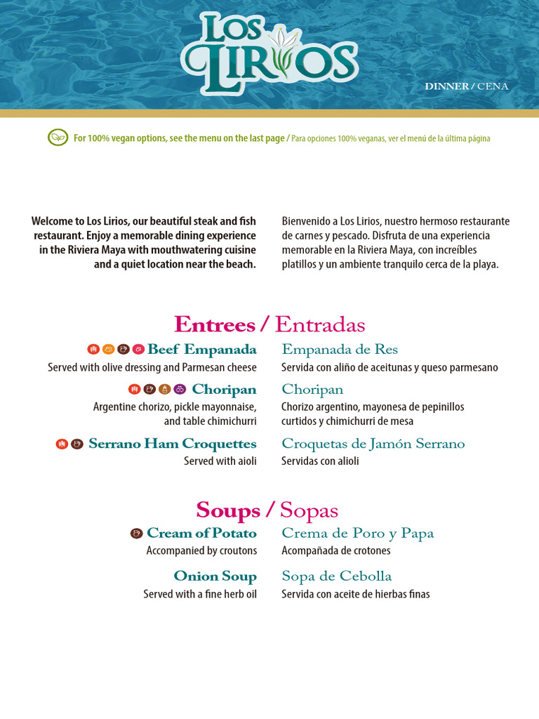 Menu Lirios-Bi 0 | PDF