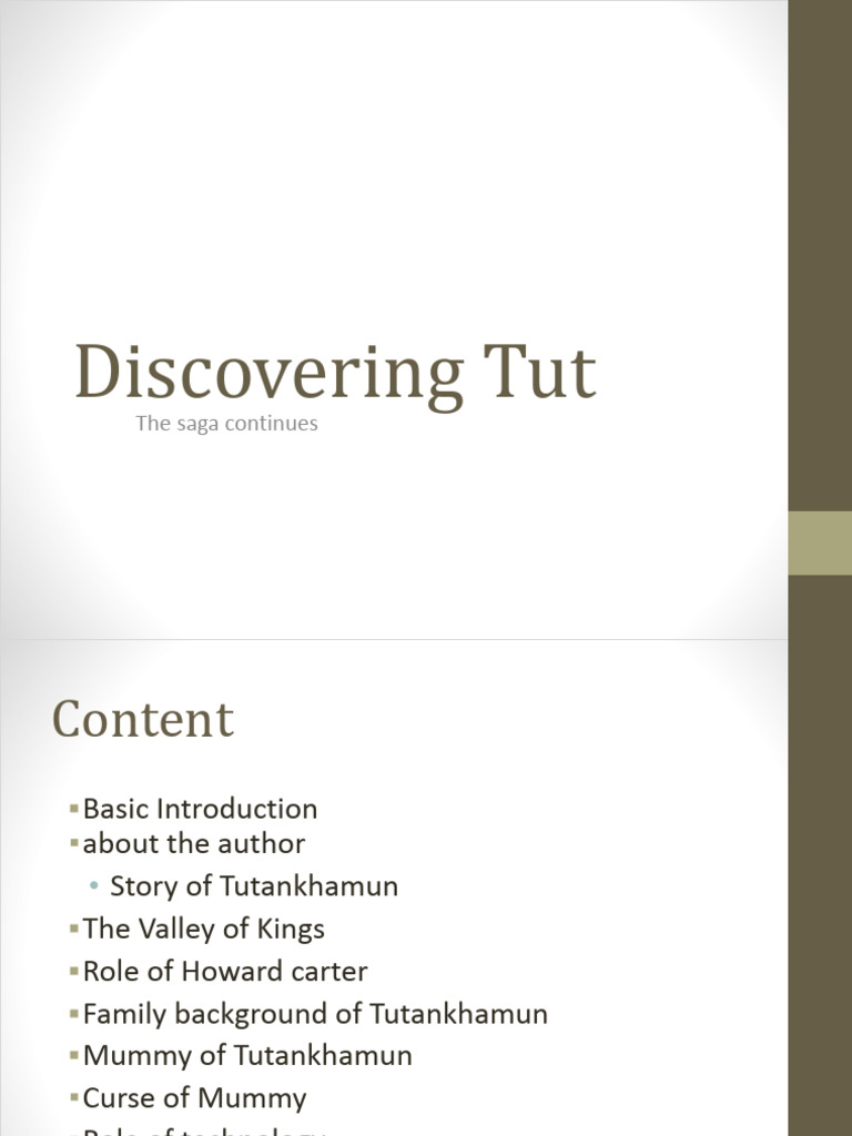 Discovering Tut | PDF | Tutankhamun | Ancient Egypt