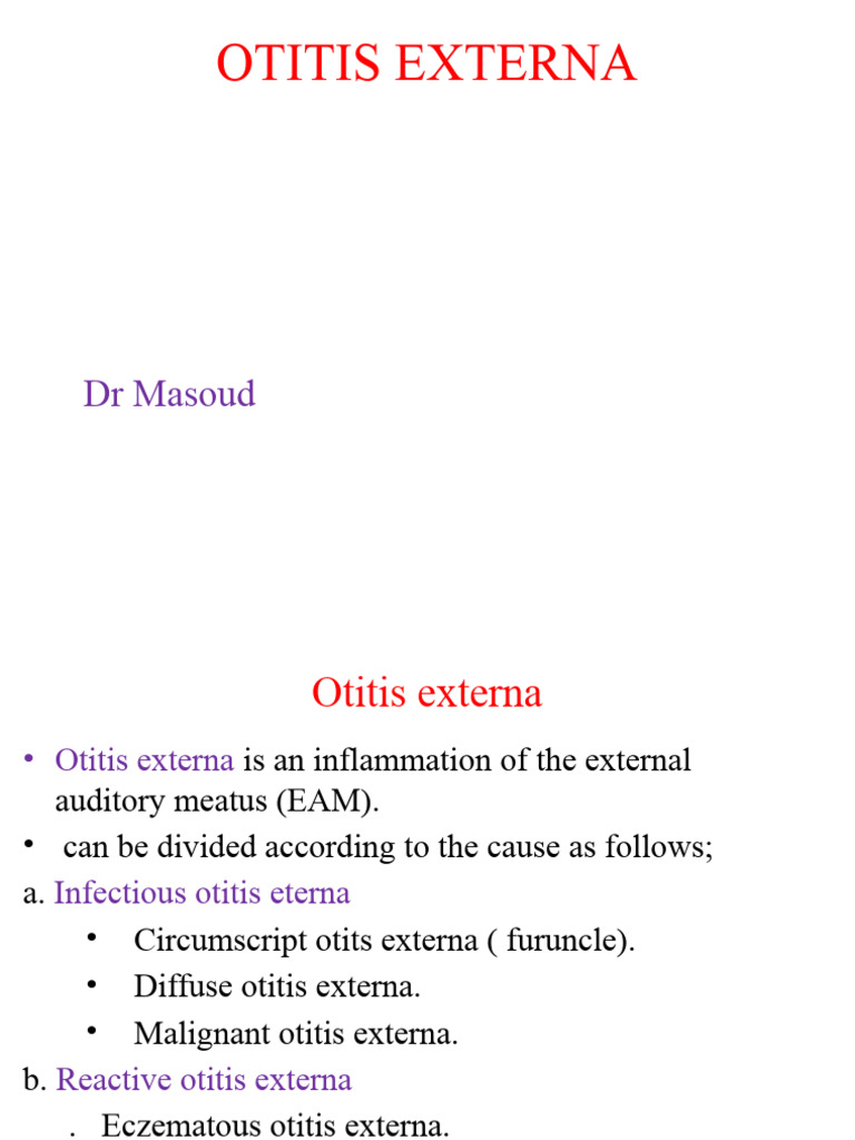 Otitis Externa | PDF