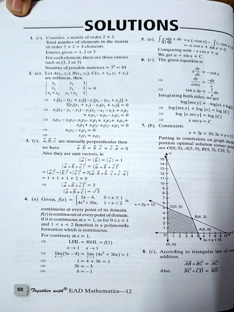 Solution Sample Paper 2 | PDF | Mathematical Objects | Elementary Mathematics