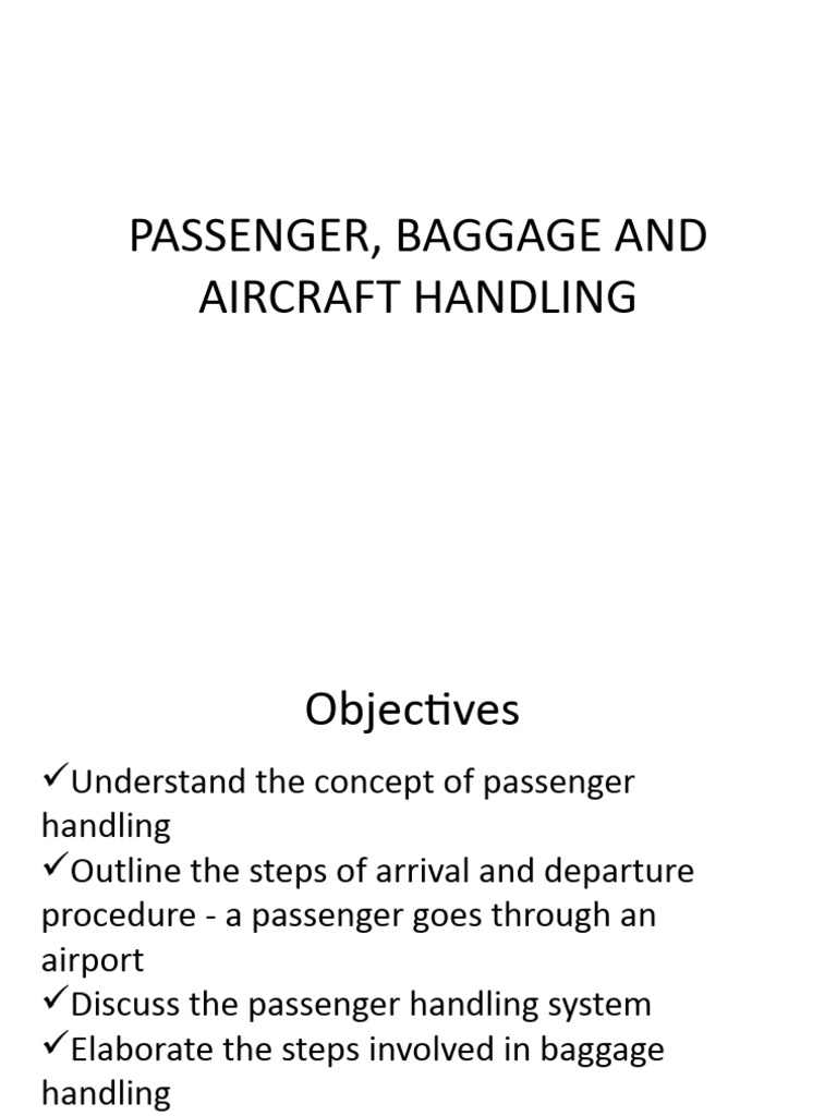 Passenger and Baggage Handling Guide | PDF | Business | Computers
