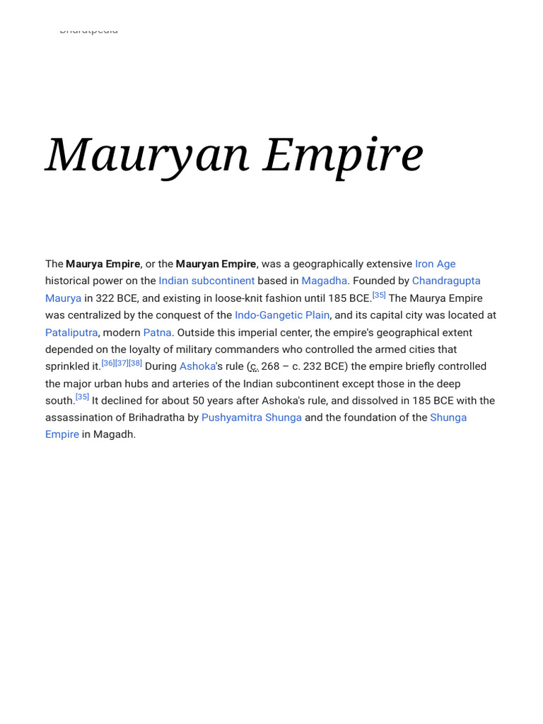 Overview of the Maurya Empire | PDF | Ashoka
