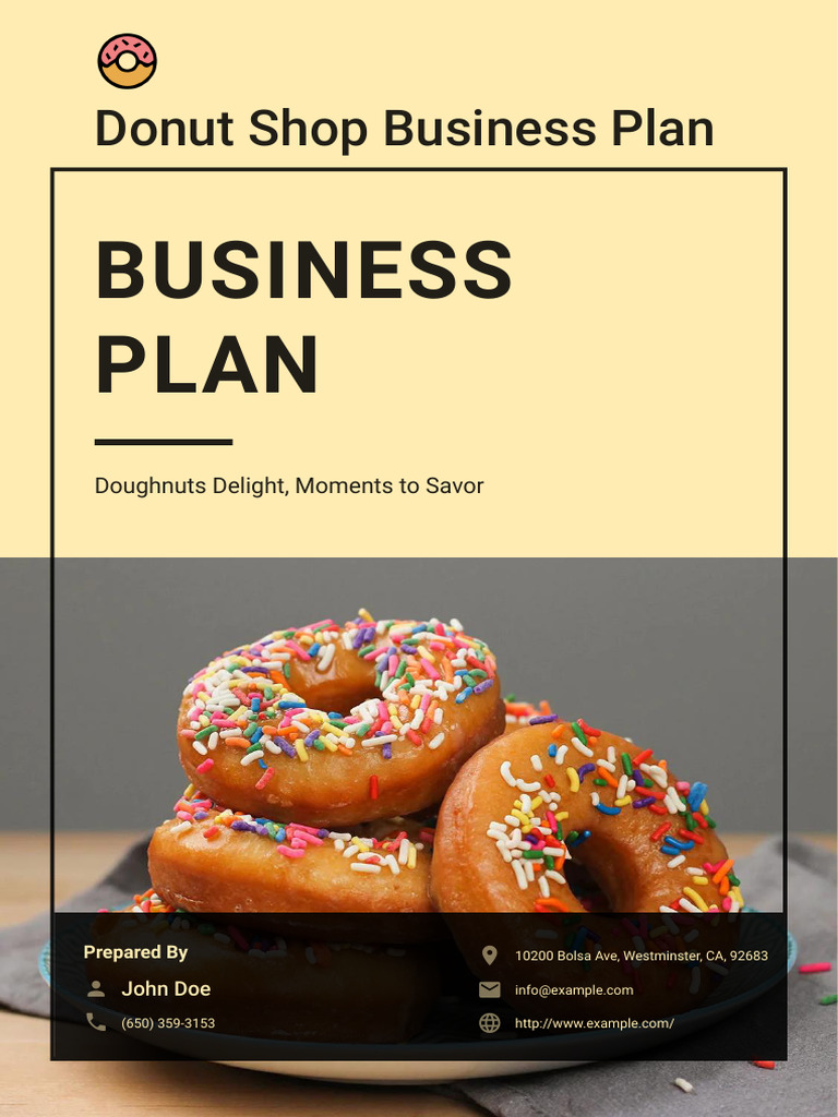Donut Shop Business Plan | PDF | Marketing | Sales
