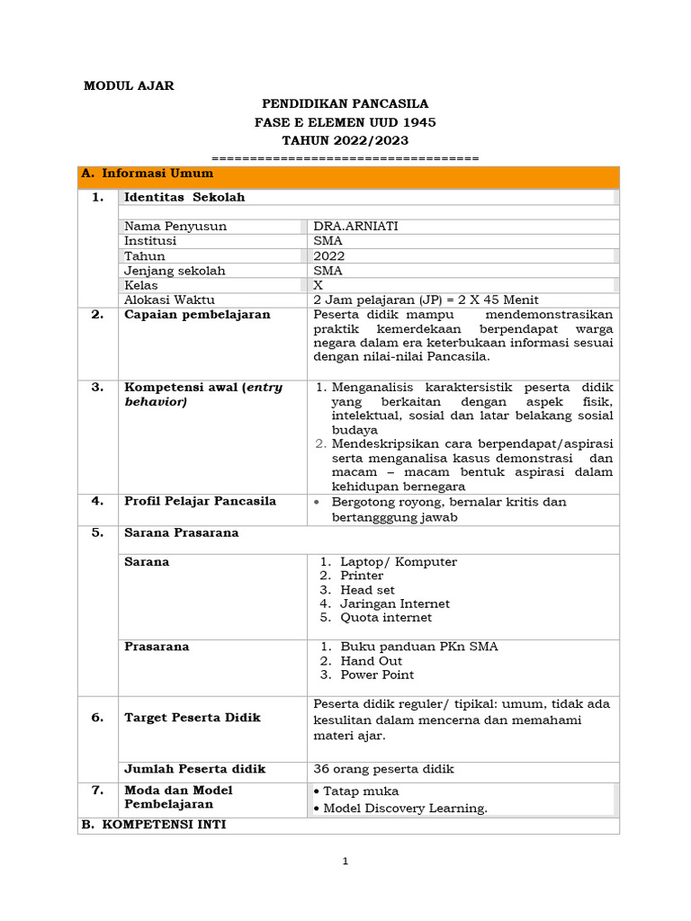05-MA-PP - Fase E - Dahlia, S.PD., M.Si Dan Yuliah Humairah, S.PD (Perbaikan) | PDF