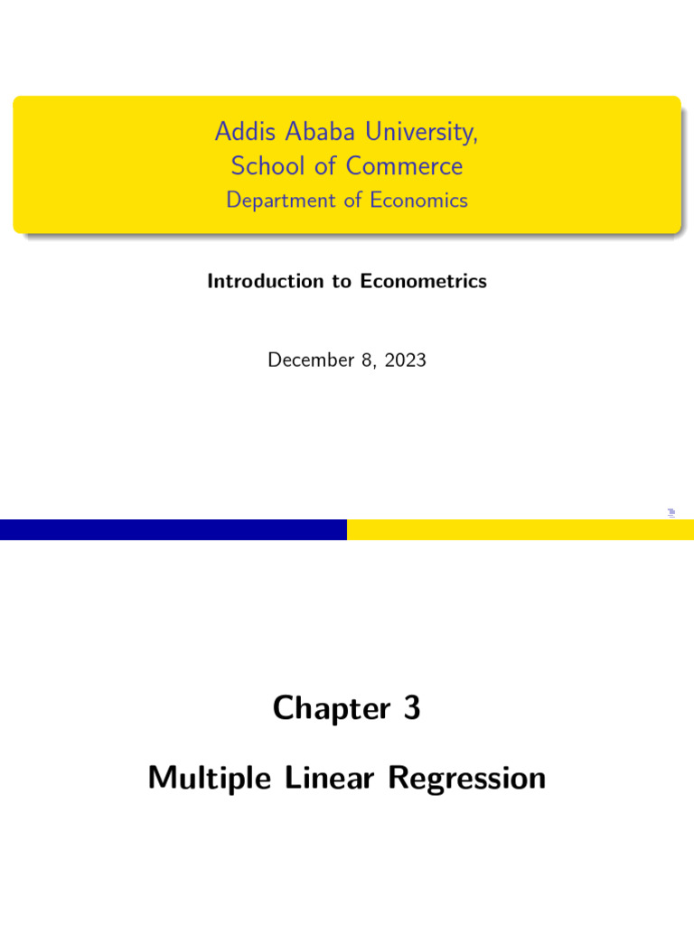 Chapter 3 | PDF | Regression Analysis | Linear Regression Chapter 3 | PDF | Regression Analysis | Linear Regression