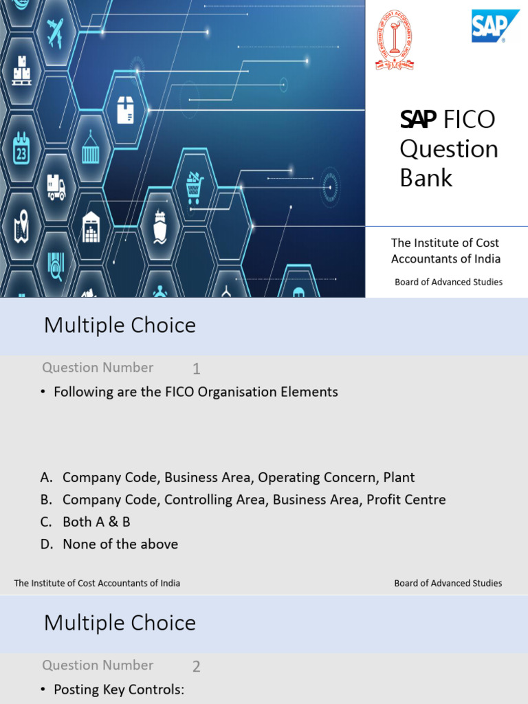 Icmai Sap Fico MCQ | PDF
