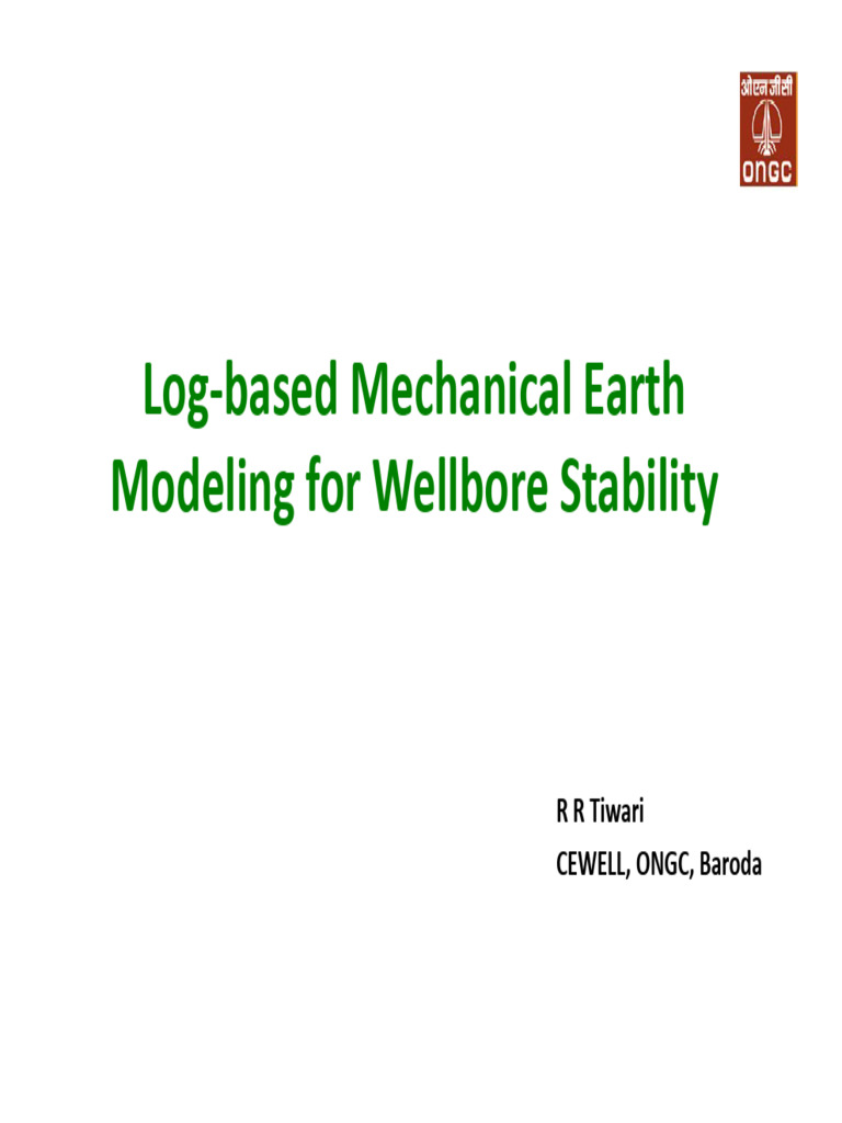 Log-Based Mechanical Earth | PDF
