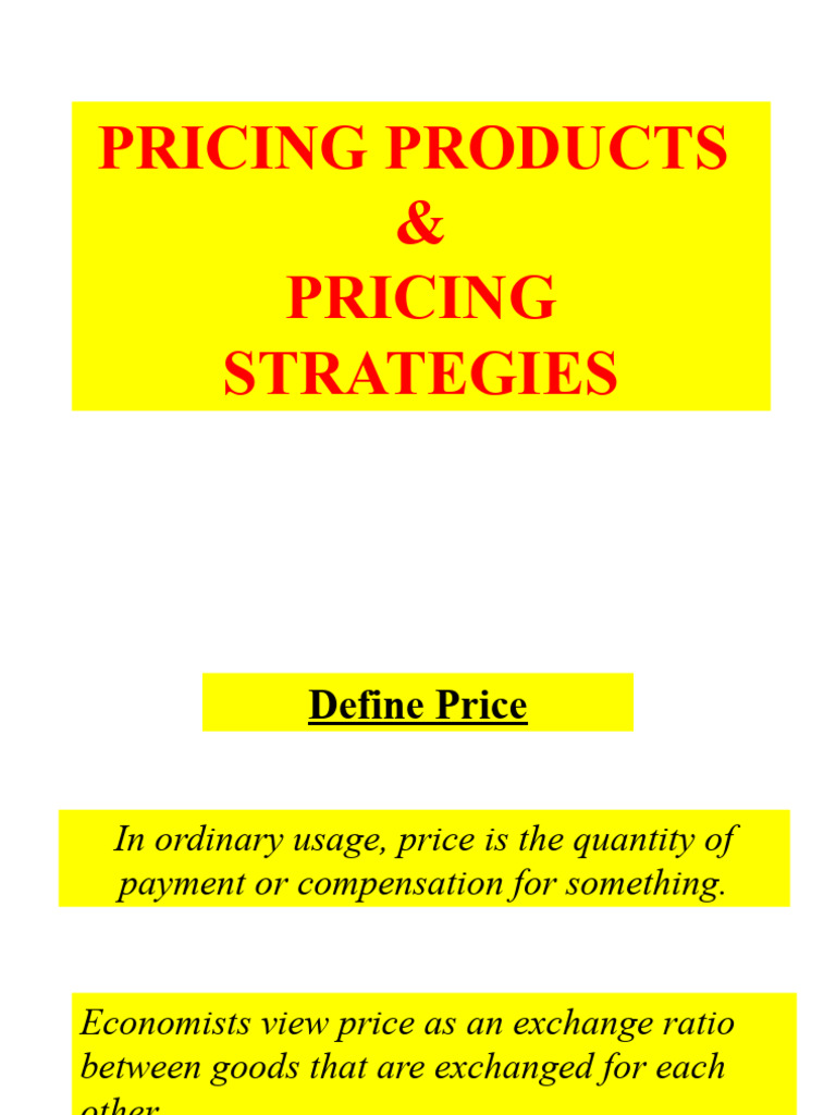 Pricing | PDF | Pricing | Prices