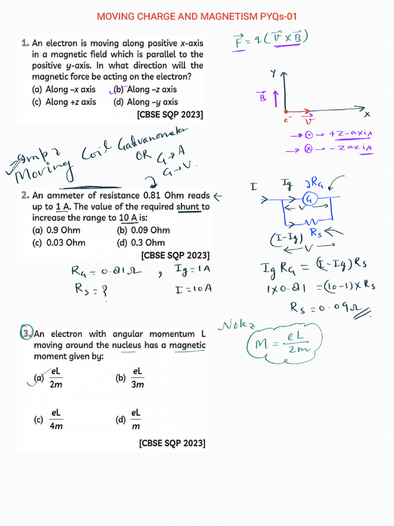 Xii Physics Ch-04 Pyqs | PDF