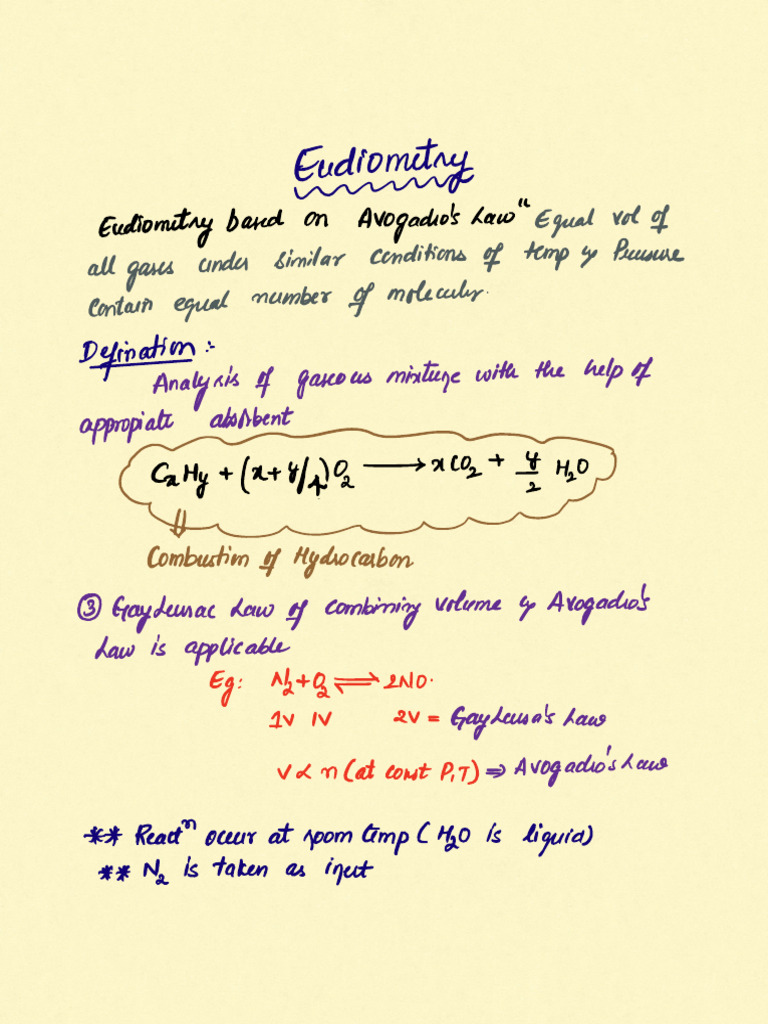 Eudiometry | PDF | Gases | Chemical Process Engineering