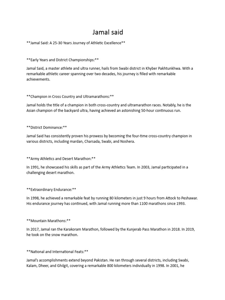 History of Jamal | PDF | Business | Travel