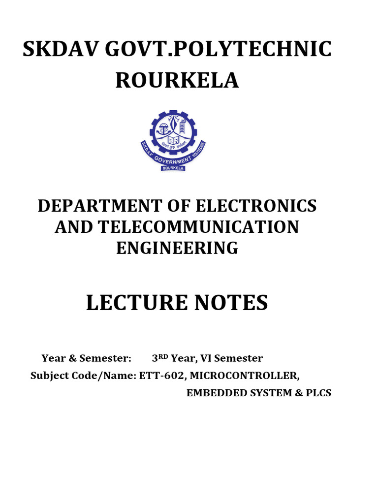 Mc Esy Notes Pdf Programmable Logic Controller Central