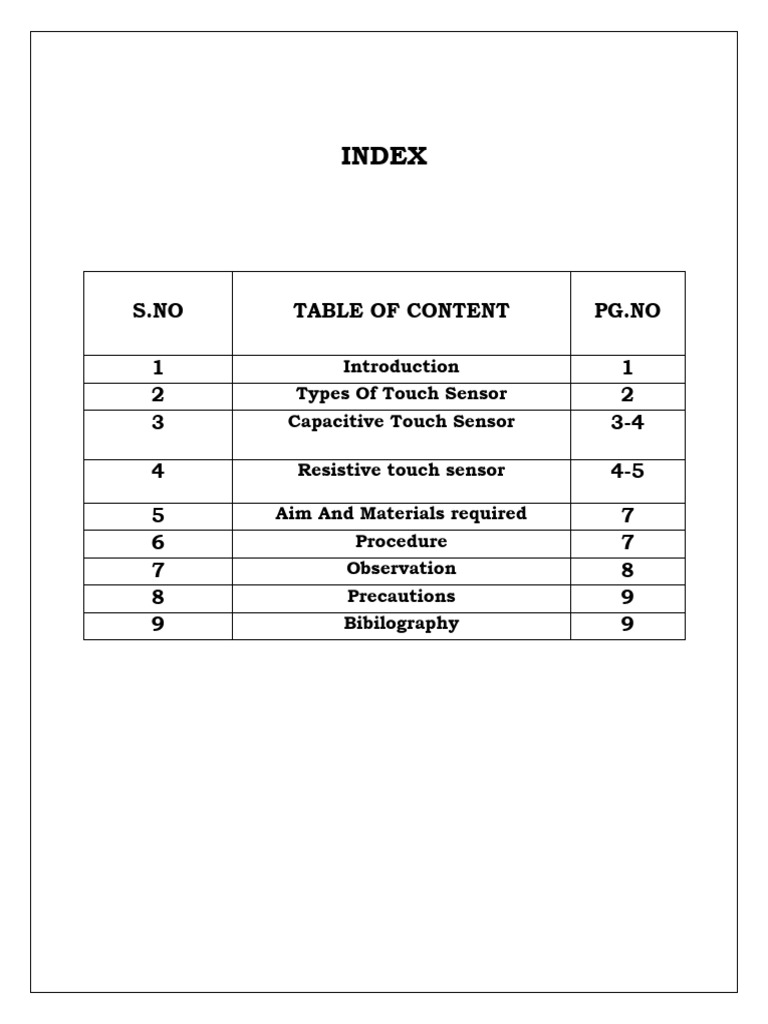 Physics Report Touching Sensor | PDF | Technology & Engineering