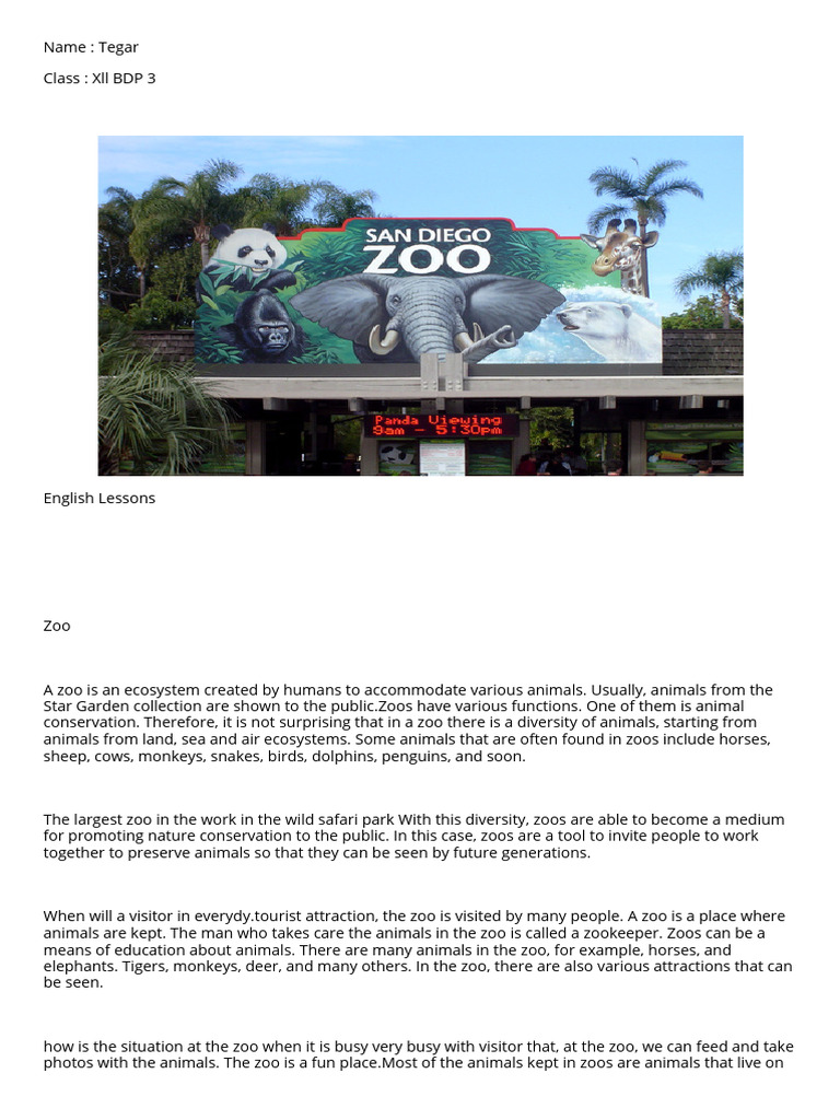 Andrean - Tegar - Zoo - Docx - 20231007 - 072604 - 0000 | PDF