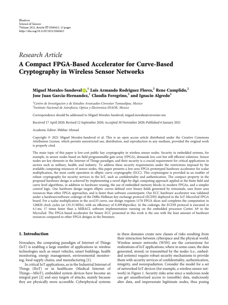 A Compact FPGA-Based Accelerator For Curve-Based C | PDF | Art | Technology & Engineering