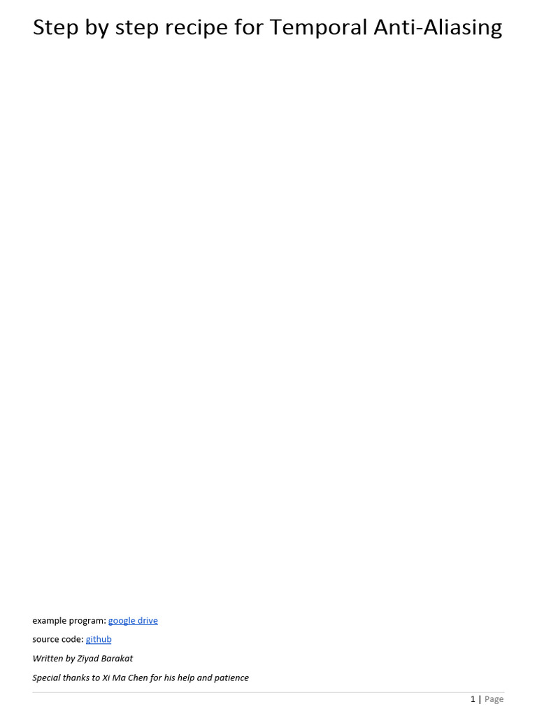 TAA Tutorial | PDF | Shader | Graphic Design