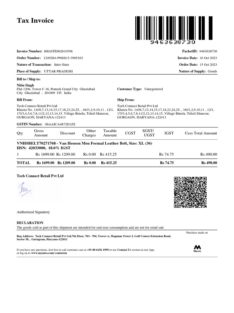 Tax Invoice | PDF | Taxes | Payments