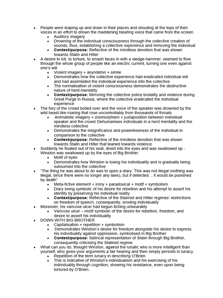 Quotes 1984 Compilation | PDF | Truth | Memory