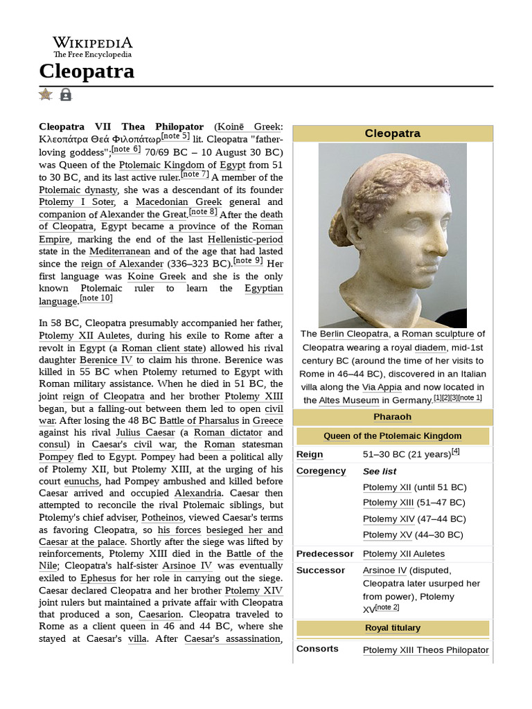 Cleopatra | PDF
