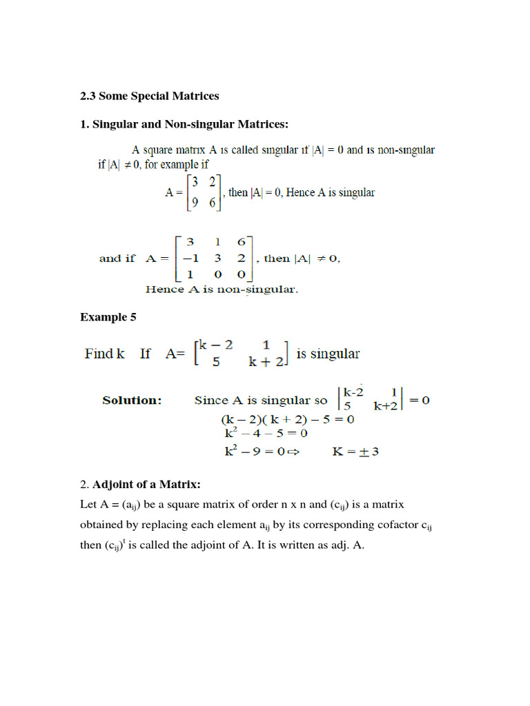 Lec 3 | PDF | Matrix (Mathematics) | System Of Linear Equations