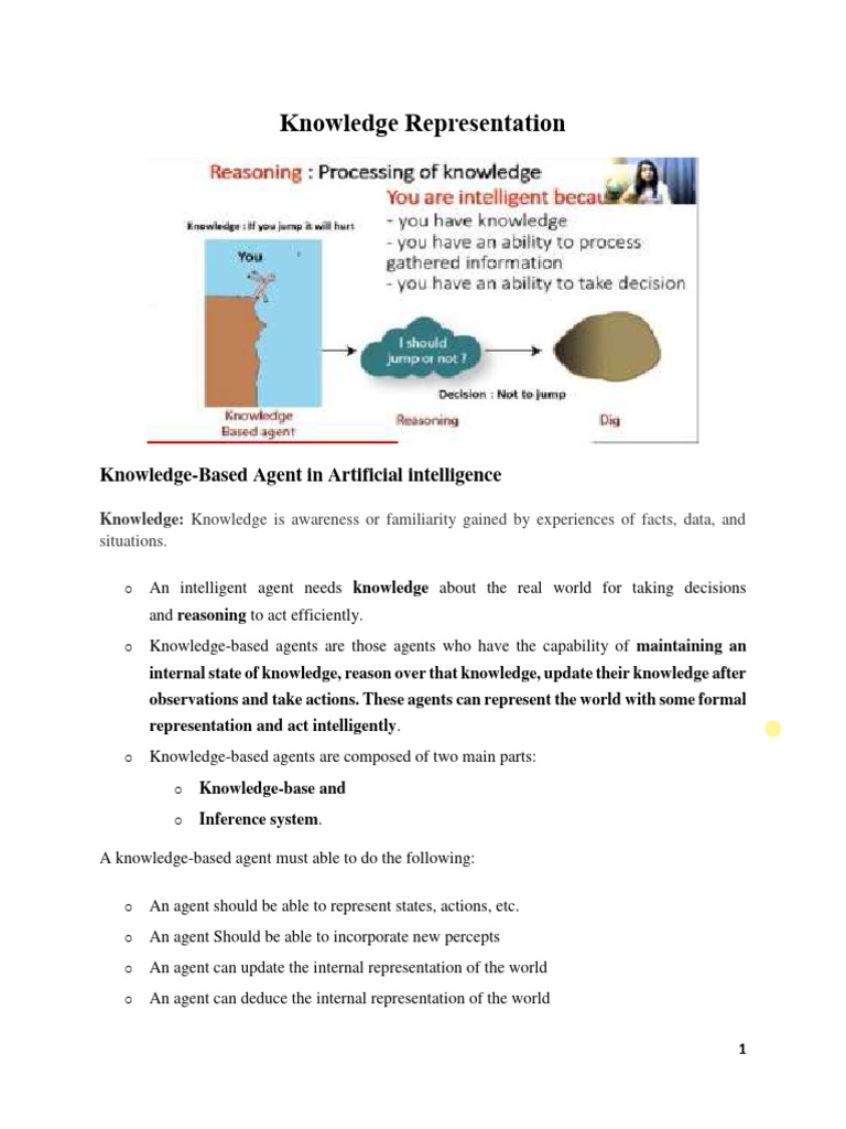 Unit 3 - 1 - Knowledge Representation | PDF | First Order Logic | Logic