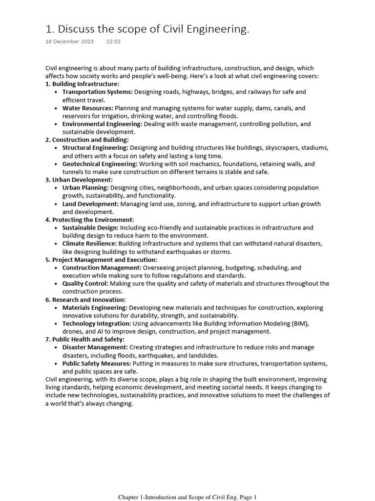 Elements of Civil Engineering | PDF