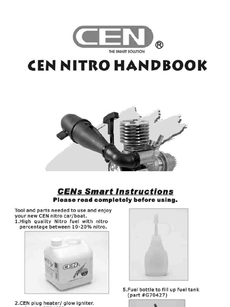 Cen Nitro Handbook, Cen Gx1 Chassis, Cen Nt16 Engi | PDF
