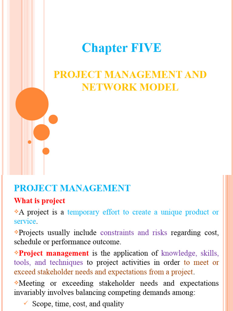 CHAPTER 5 Project Management and Network Analysis | PDF | Analysis ... CHAPTER 5 Project Management and Network Analysis | PDF | Analysis ...