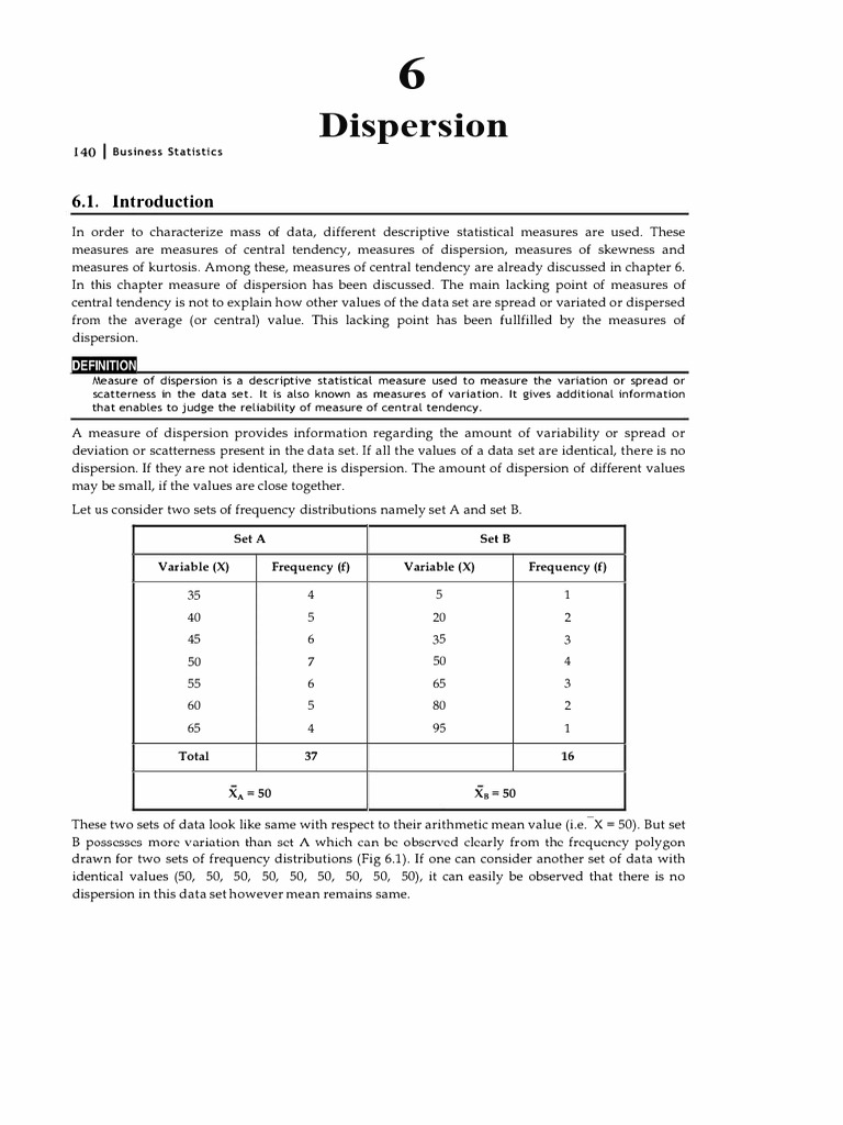 Understanding Measures of Dispersion | PDF | Statistical Dispersion | Mean